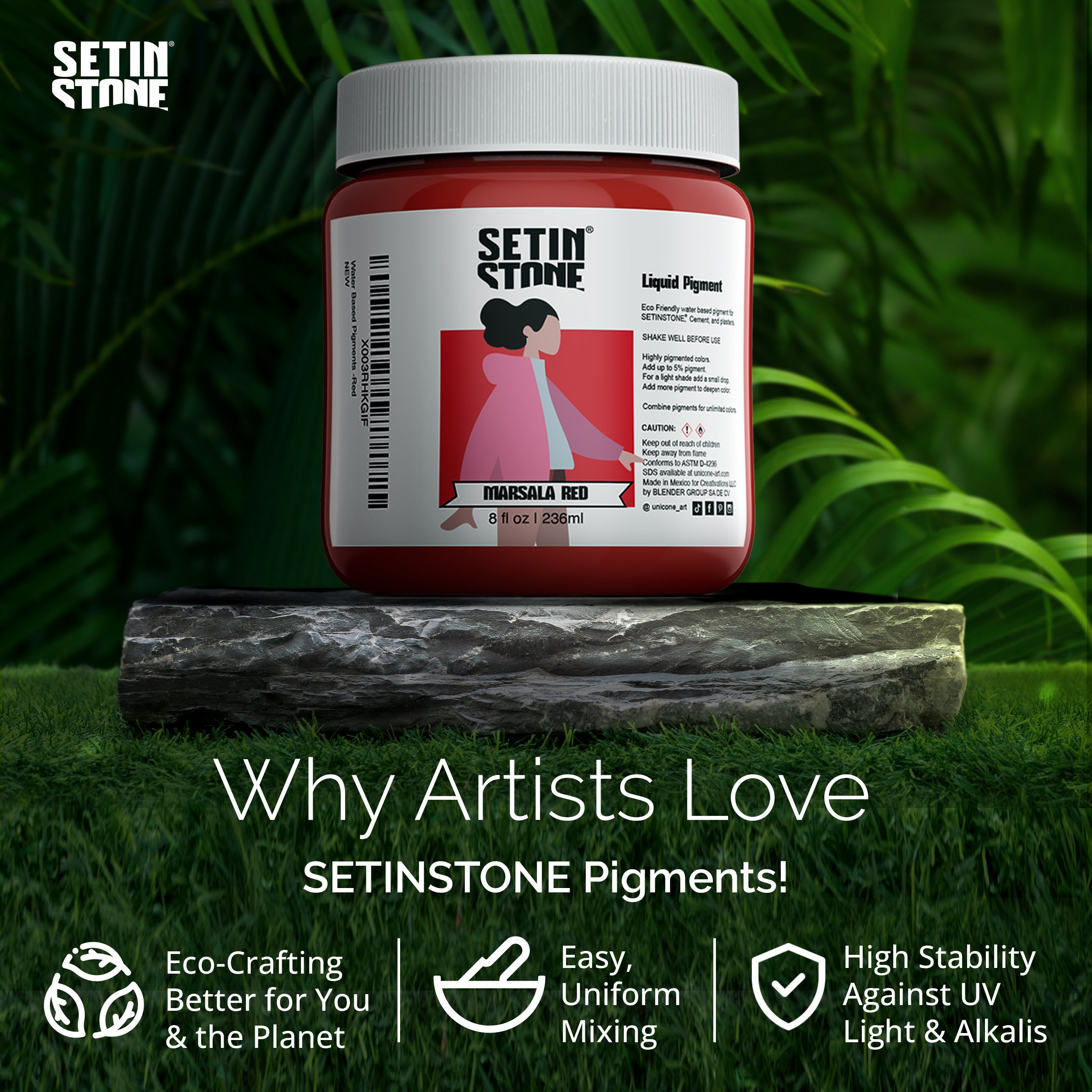 Shop Eco-Friendly Setinstone Water-Based Pigments – Unicone Art
